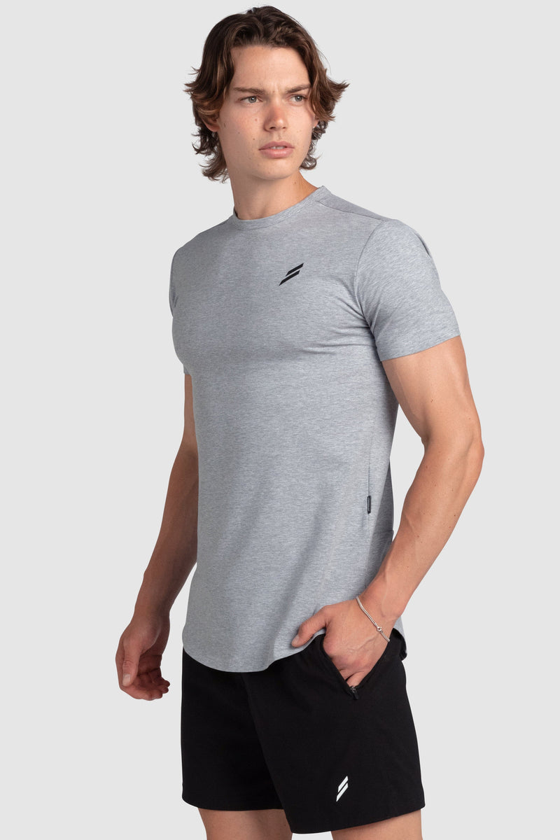 Mark Drop Tee V3 - Grey Marl – DOYOUEVEN