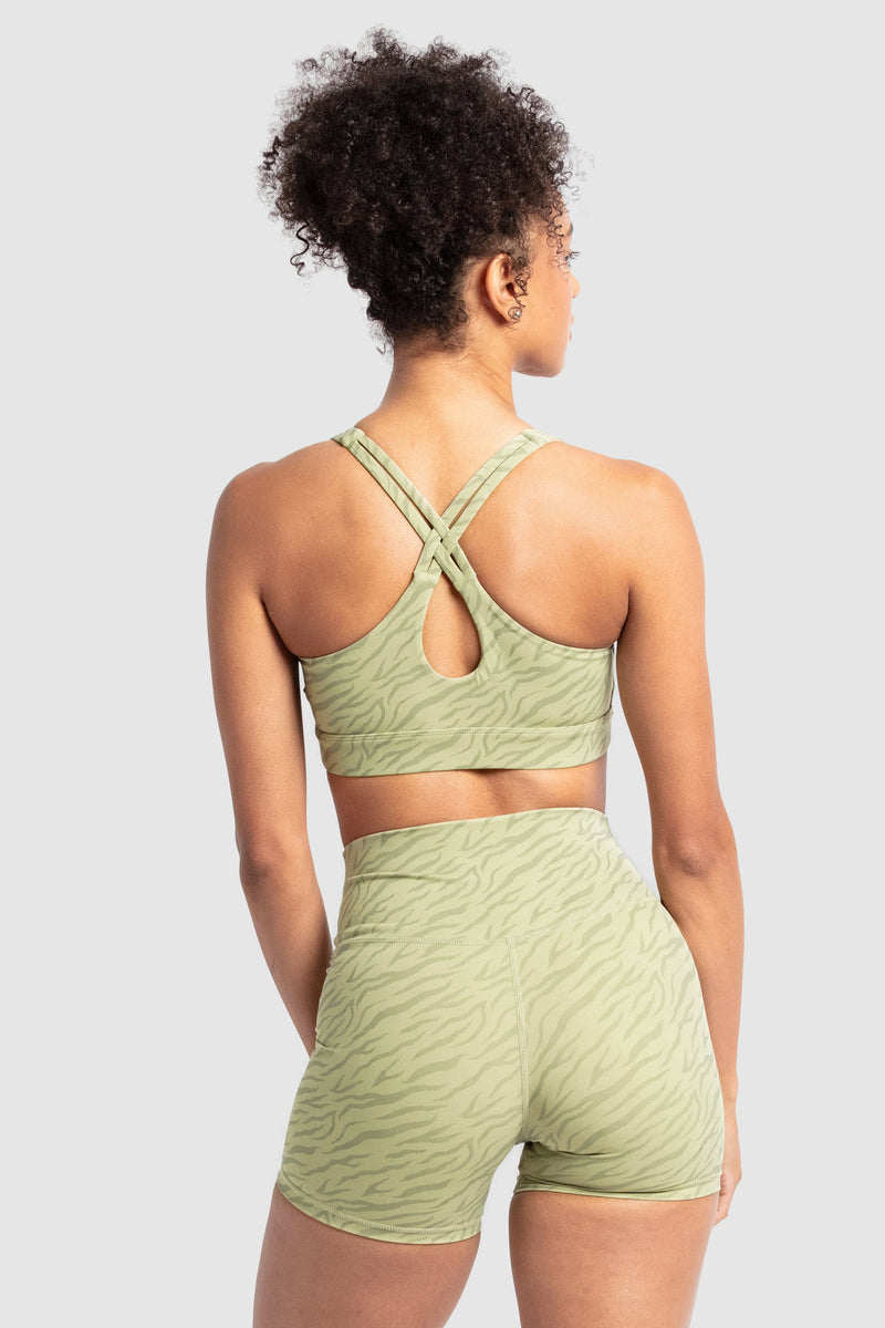 MotionSoft Crop - Olive Zebra – DOYOUEVEN