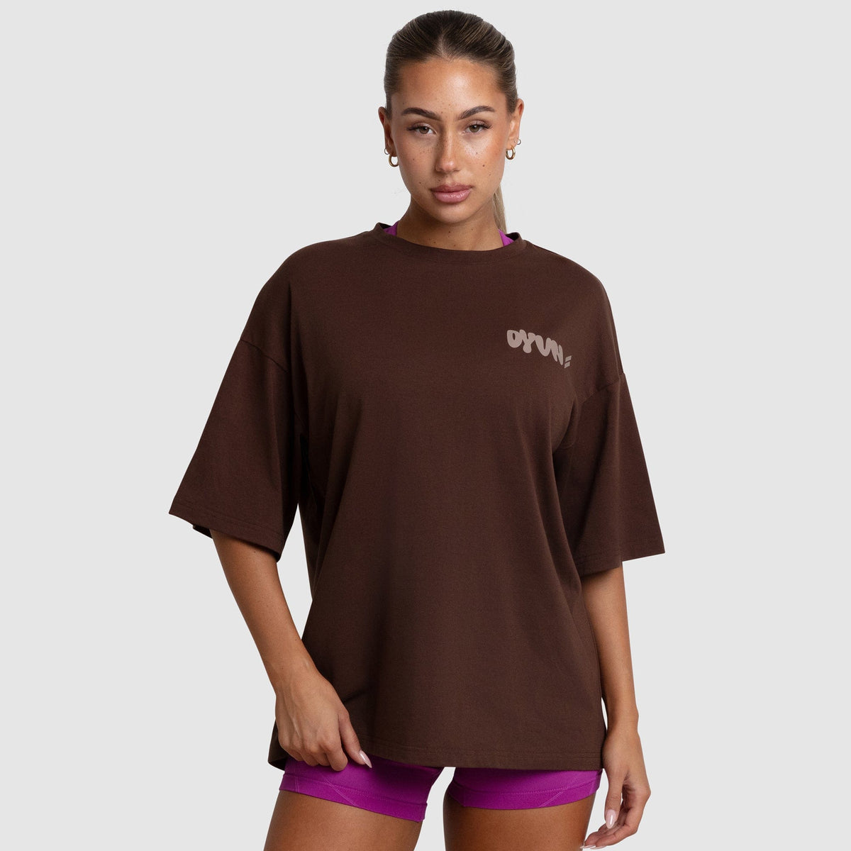 Oversize Lifting Club Tee - Espresso Brown – DOYOUEVEN