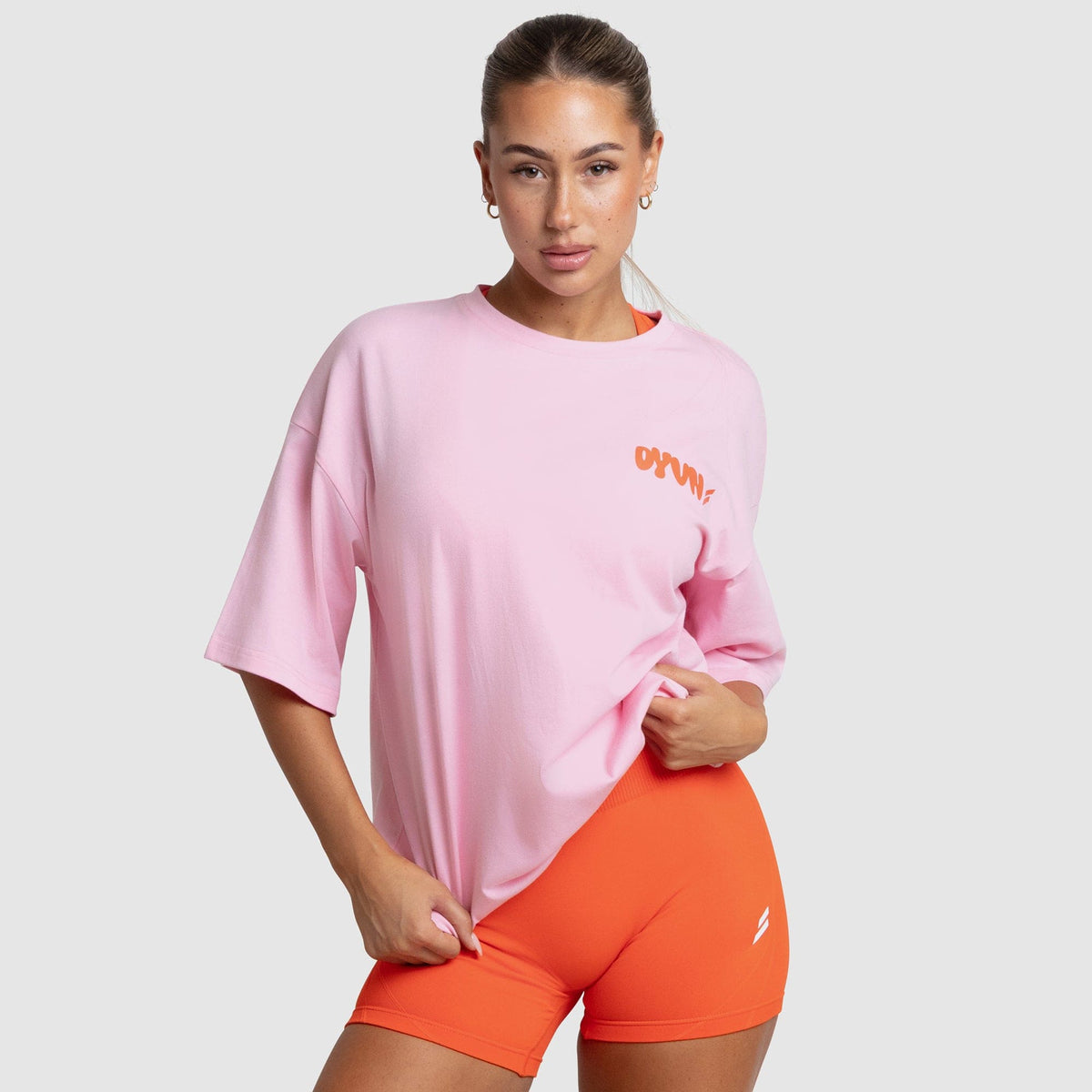 Oversize Lifting Club Tee - Pastel Pink – DOYOUEVEN